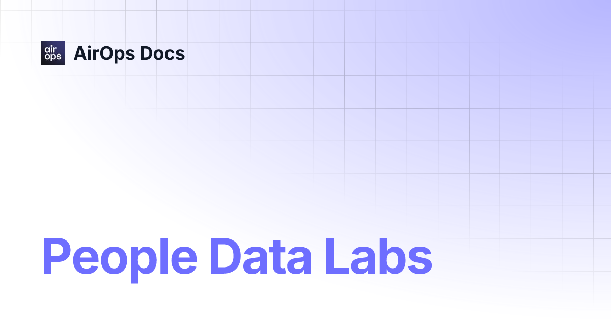 People Data Labs | Documentation