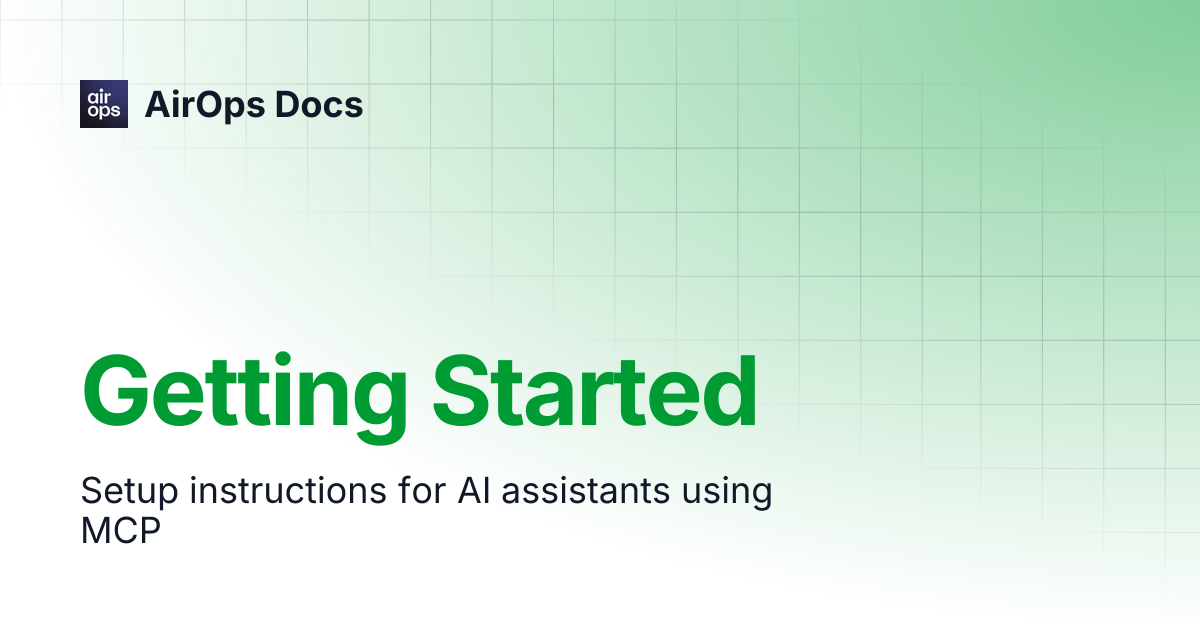 Getting Started | AirOps Docs