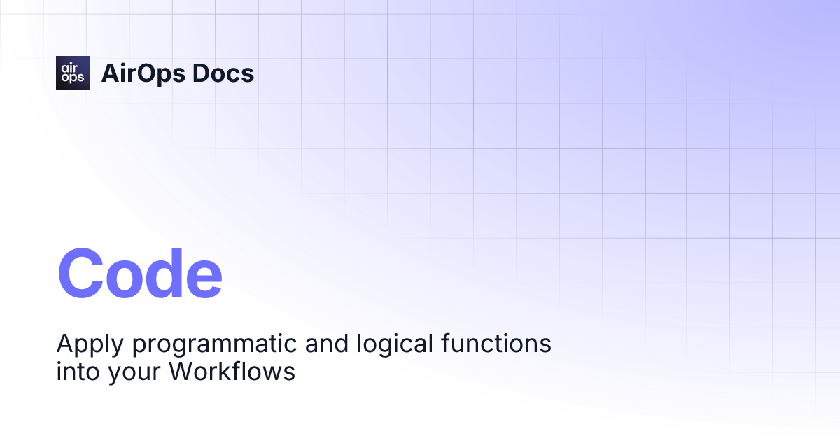 Code | Documentation